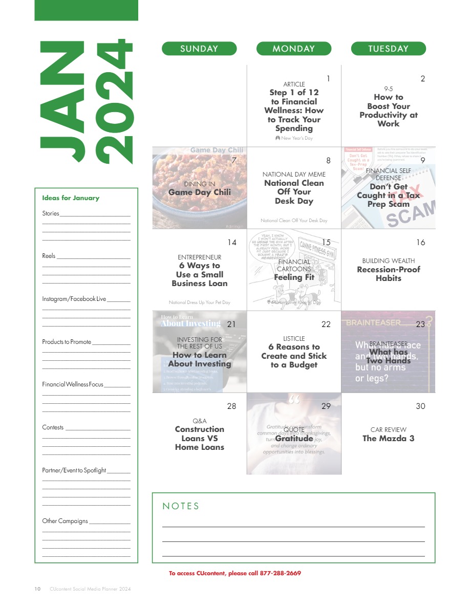 Social Media Planner 2024 - CUcontent - One-Click Social Media for ...