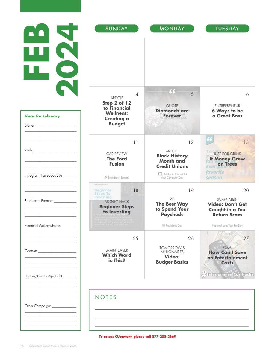 Social Media Planner 2024 - CUcontent - One-Click Social Media for ...