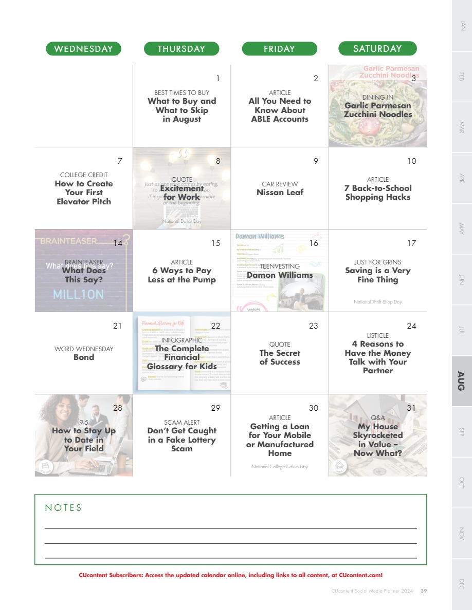 Social Media Planner 2024 - CUcontent - One-Click Social Media for ...