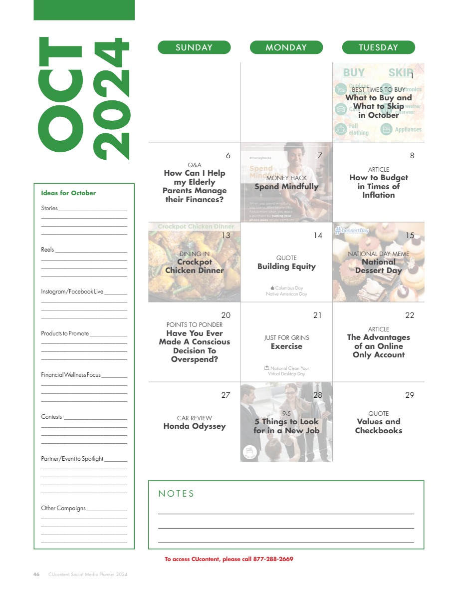 Social Media Planner 2024 - CUcontent - One-Click Social Media for ...