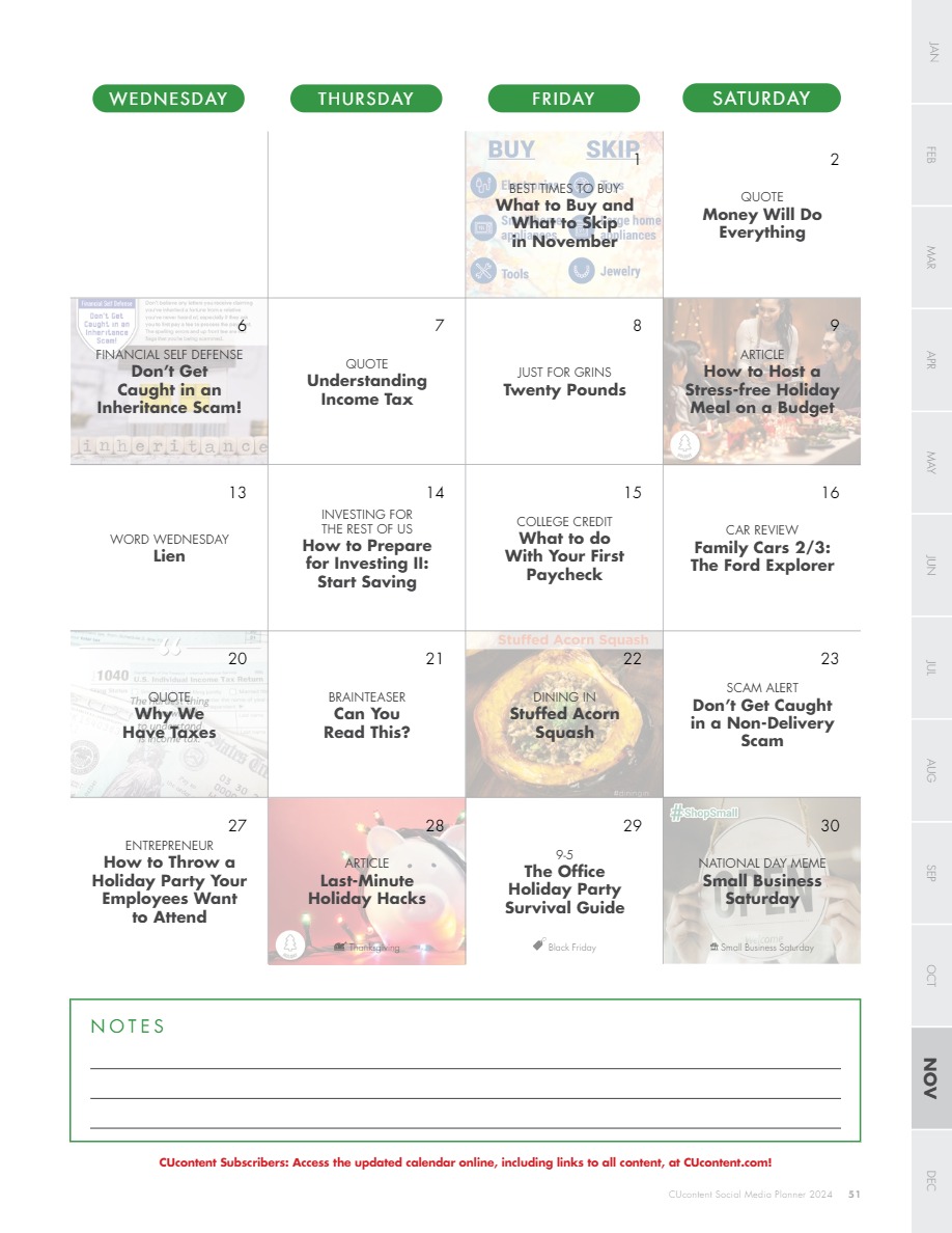 Social Media Planner 2024 - CUcontent - One-Click Social Media for ...