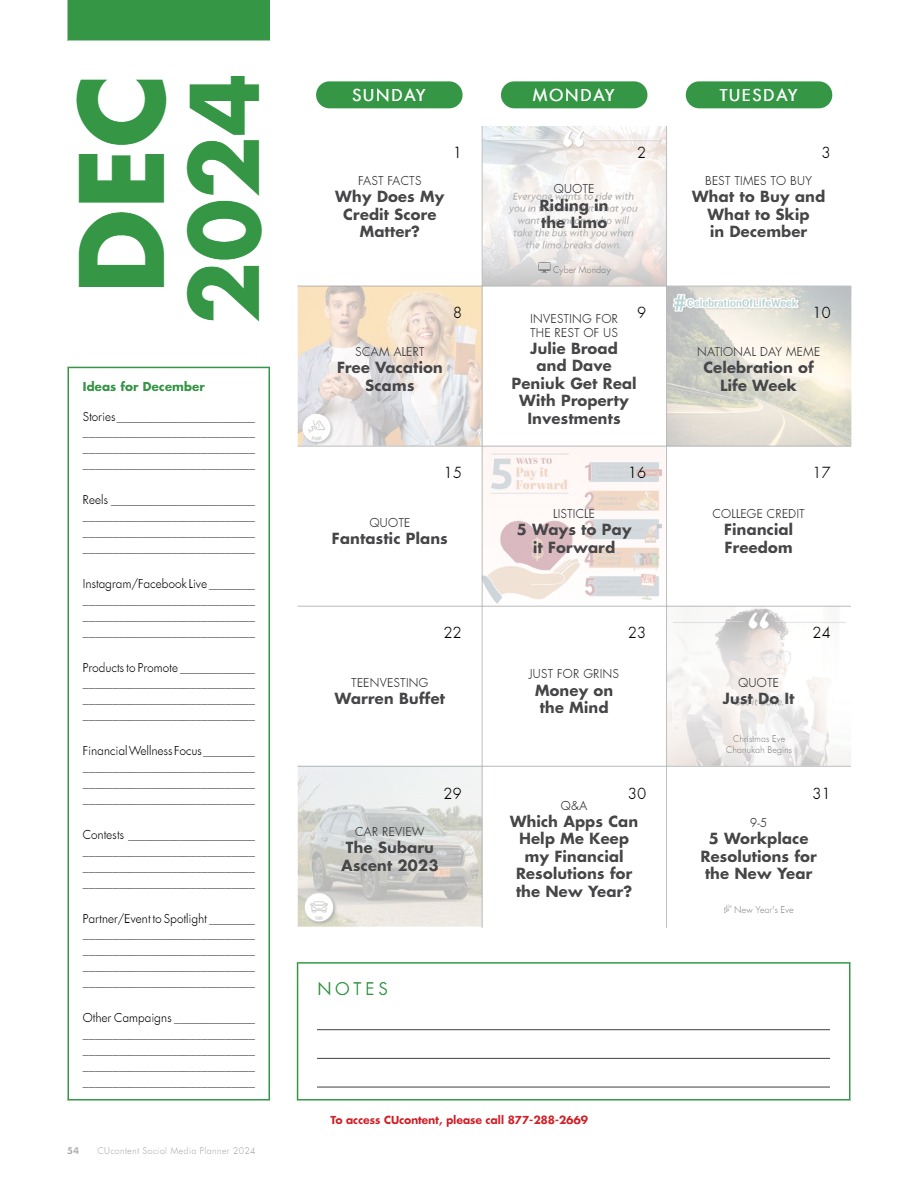 Social Media Planner 2024 - CUcontent - One-Click Social Media for ...